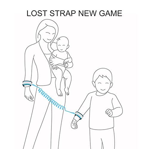 HUGVIDAS Reflective Anti-Lost Rope, Child Safety Belt with Key Lock, Breathable Toddler Traction Belt, Reflective Anti-Lost Rop (2M/6.5ft, Gold)
