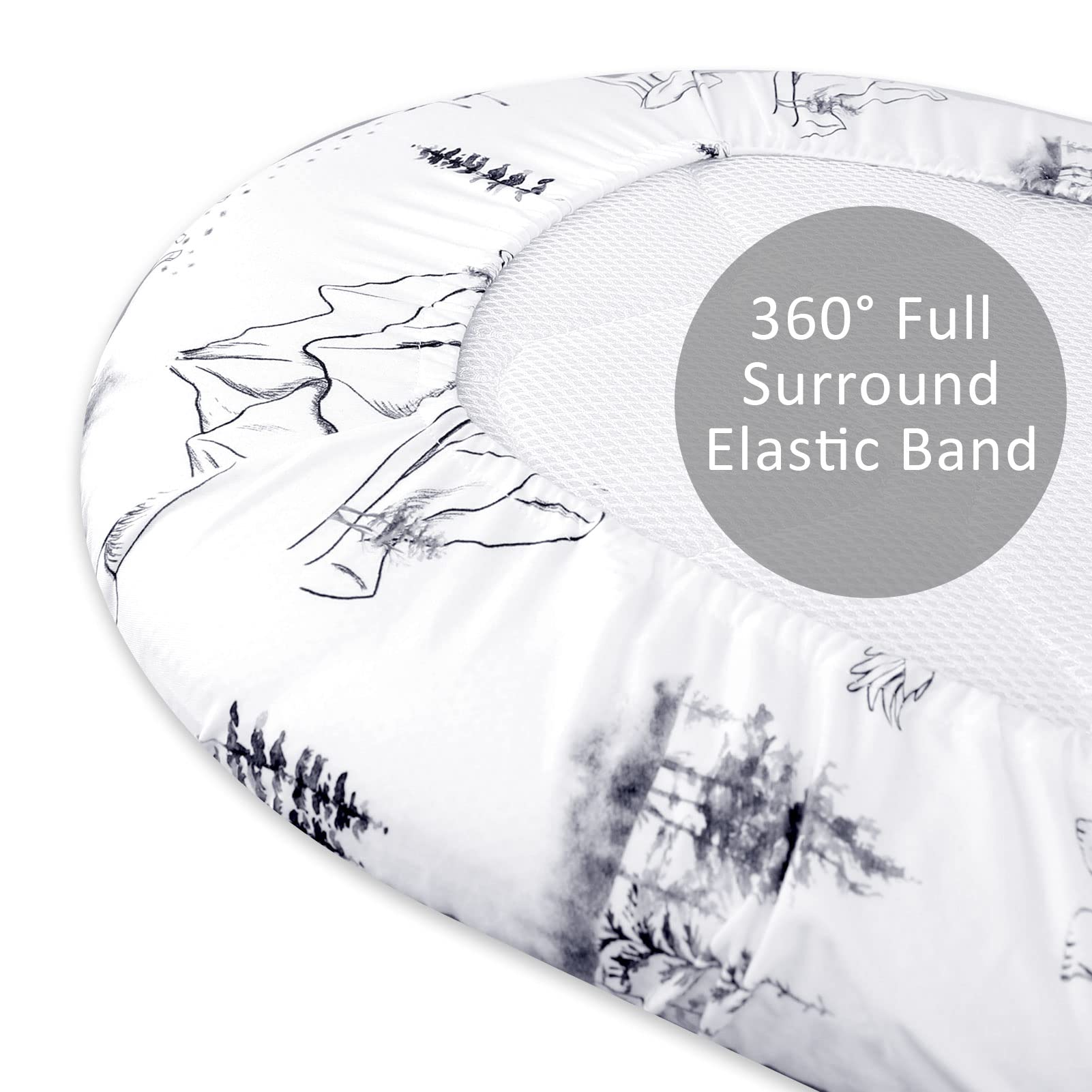 2 Pack Premium Pack N Play Sheets Playard Playpen Sheets Snug Fitted for Standard Pack and Plays and Mini Cribs - Ultra-Soft Jersey Knit, Cute Woodland Pattern