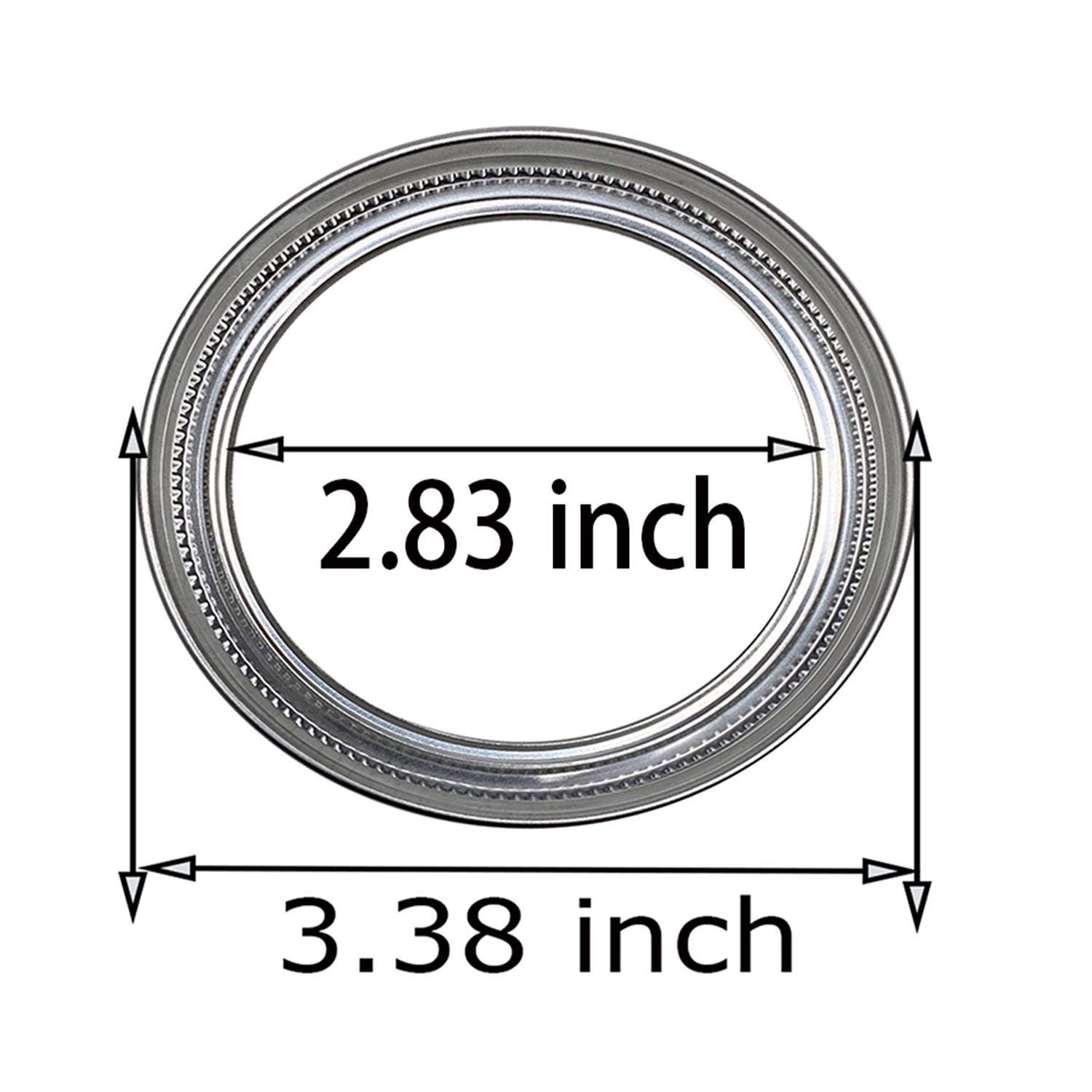 304 Stainless Steel Sprouting Lids for Wide Mouth Mason Jars and Making Organic Sprout Seeds 6 Pcs