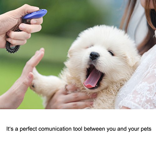 Diyife Dog Clicker, [4 PCS, Multi-Color] Training Clicker with Wrist Strap for Dog Cat Horse,