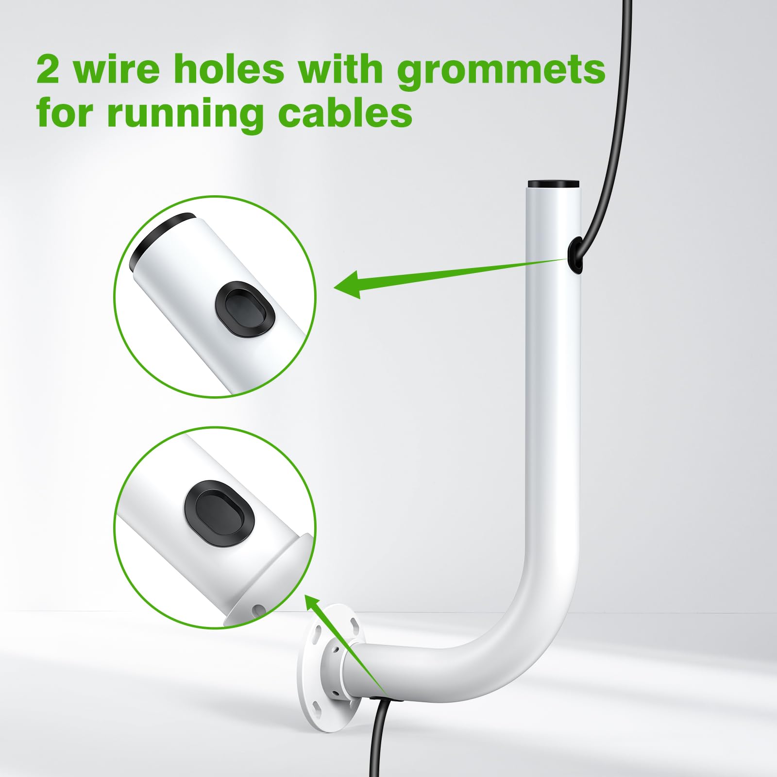 2-Pack Universal Antenna Mount, AdaLov Outdoor Wireless Bridge Bracket Mount, Pole Mount for Point to Point AP Access, Non-Adjustable Bracket for Wall, Eave or Roof Mounting