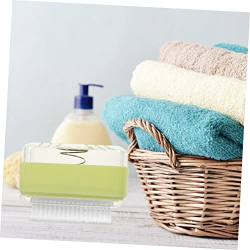 2pcs Box Soap Foaming Box Bathroom Supplies Soap Foaming Holder Soap Soapdish Laundry Brush Bubble Soap Multi-Functional Foaming Soap Dish The Lazy Travel Abs Multifunction