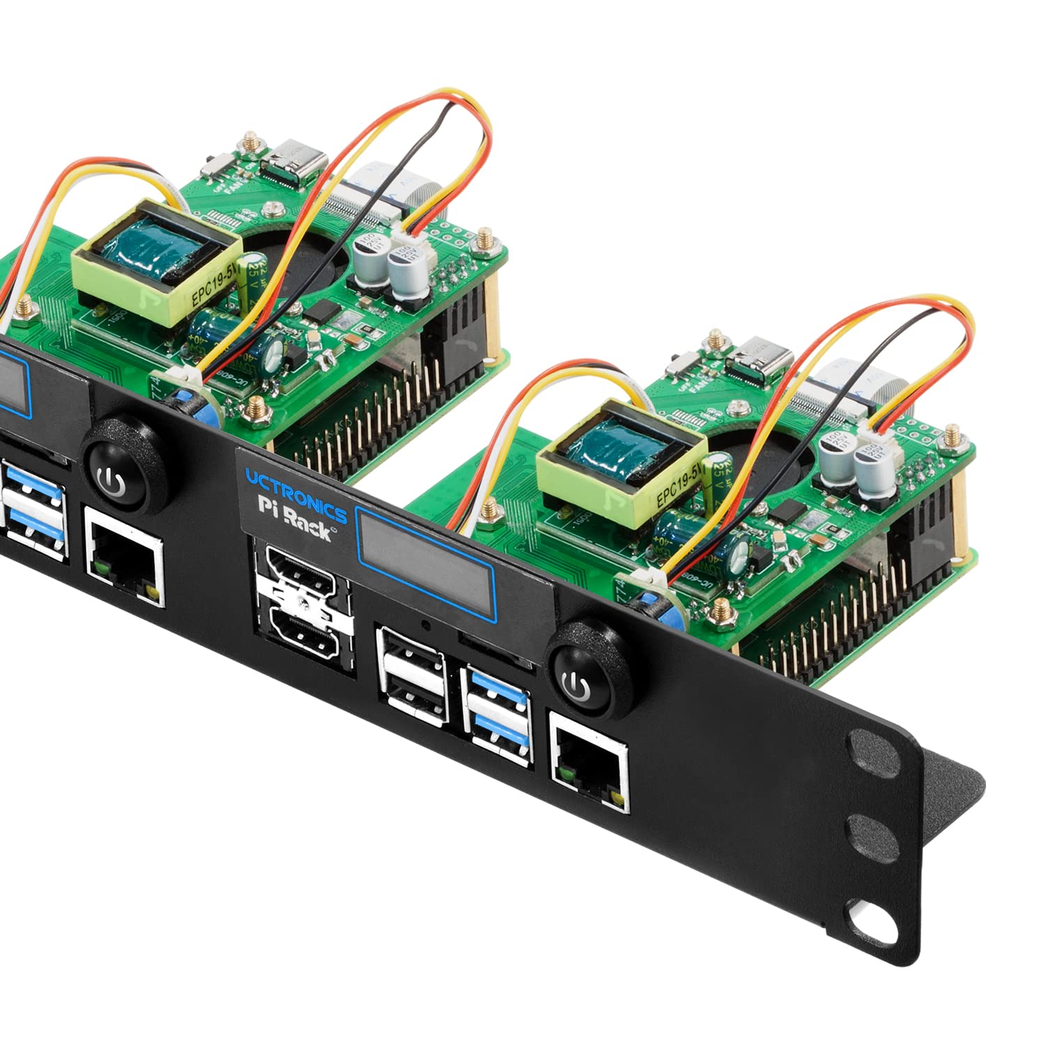 UCTRONICS for Raspberry Pi 4 Rerouting Board with POE Functionality, OLED Display, Power Switch and SD Adapter Board