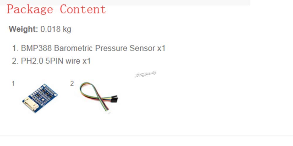 BMP388 Barometric Pressure Sensor 24-bit High Precision Altimeter Altitude Temperature Measuring I2C/SPI Interface 3.3V/5V for Raspberry Pi @XYGStudy