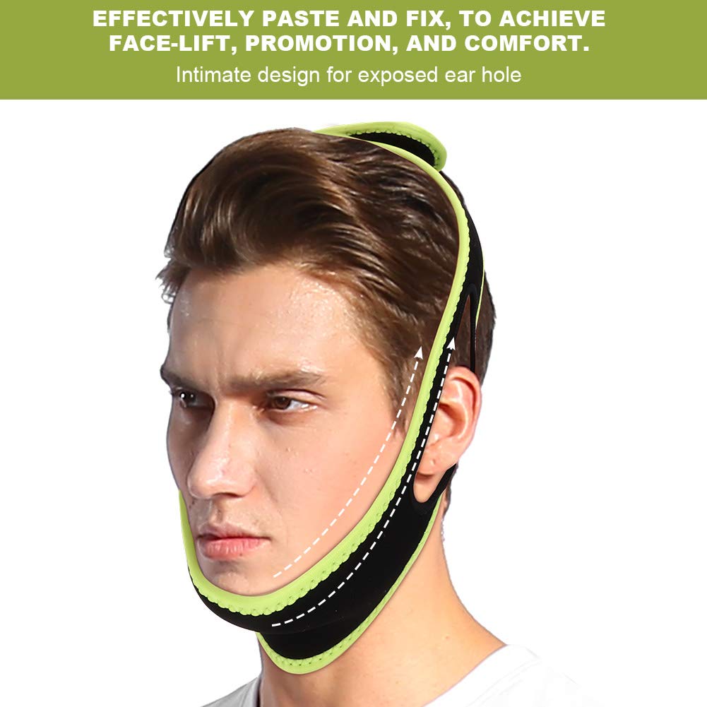 Face Slimming Strap Face Lifting Belt For Men, V Shaped Slimming Facial Strap, Anti-Wrinkle Anti Aging Face Lifting Firming Strap,Double Chin Removal Polyurethane Fibre Face Lifting Band For Men
