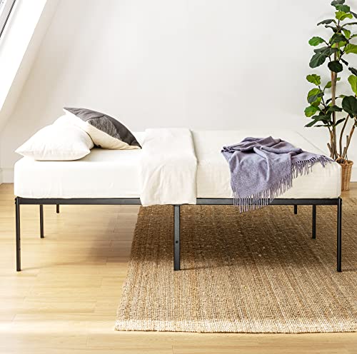 Best Price -Mattress 18 Inch Metal Platform Bed, Heavy Duty Steel Slats, No Box Spring Needed, Easy Assembly, Black, Twin