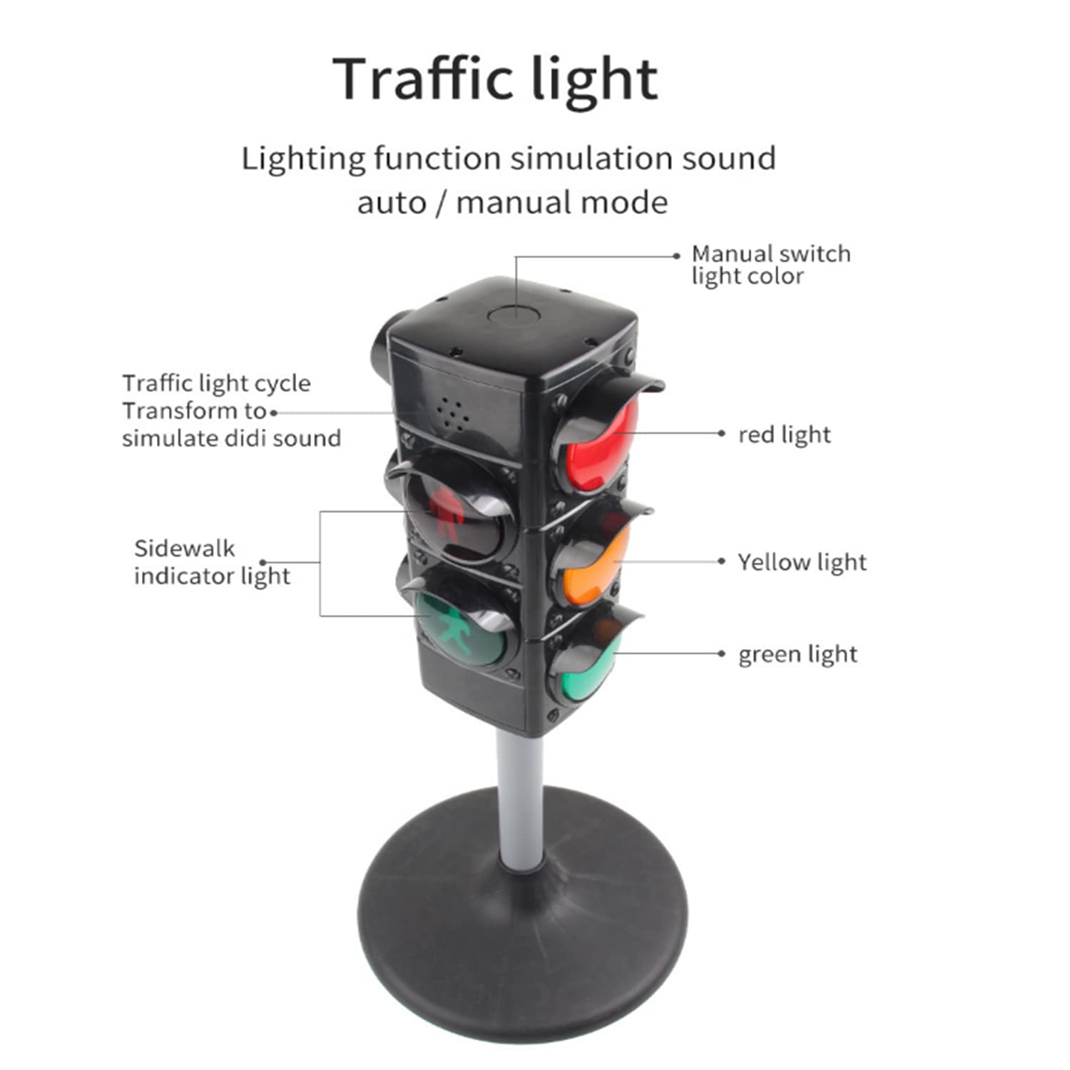 ARTFILIF Simulation Traffic Light Toys Traffic Signal Model Children Traffic Light Toys Children's Educational Toys (A)