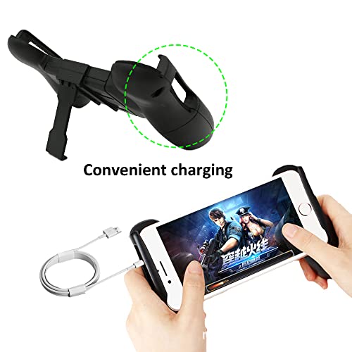 4.5-6.5 inch Mobile Phone Game Joystick Spiral Mini Joystick Game Handle Grip Controller Rocker Joypad Foldable Stand Holder L1R1 Mobile Game Trigger Joystick Gamepad for 4.5-6.5 inch CellphonesâŚ
