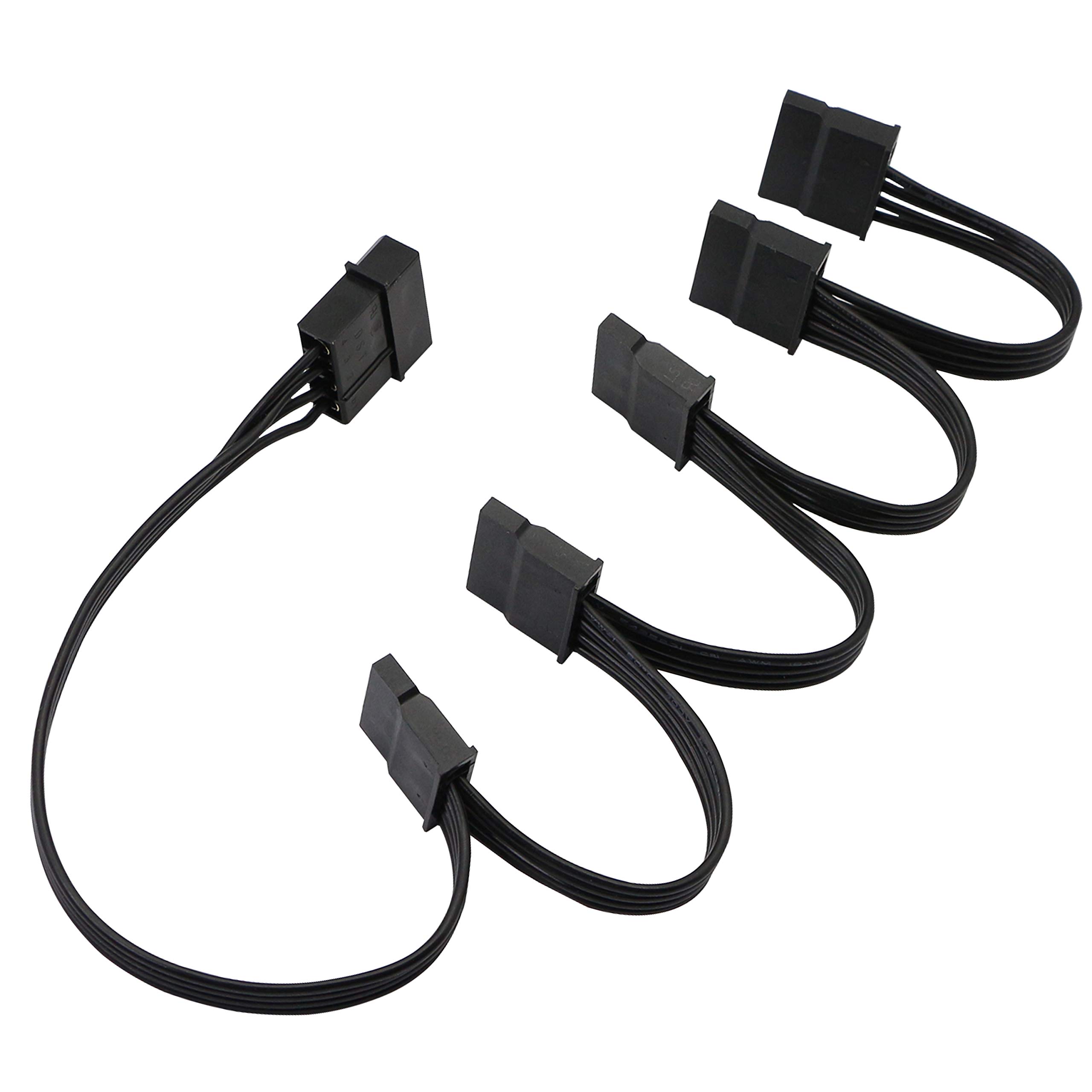 GELRHONR IDE to SATA Power Splitter Cable,LP4 4Pin IDE to 5 x15 Pin SATA Power Conversion Line Extension Y-Cable for Hard Disk