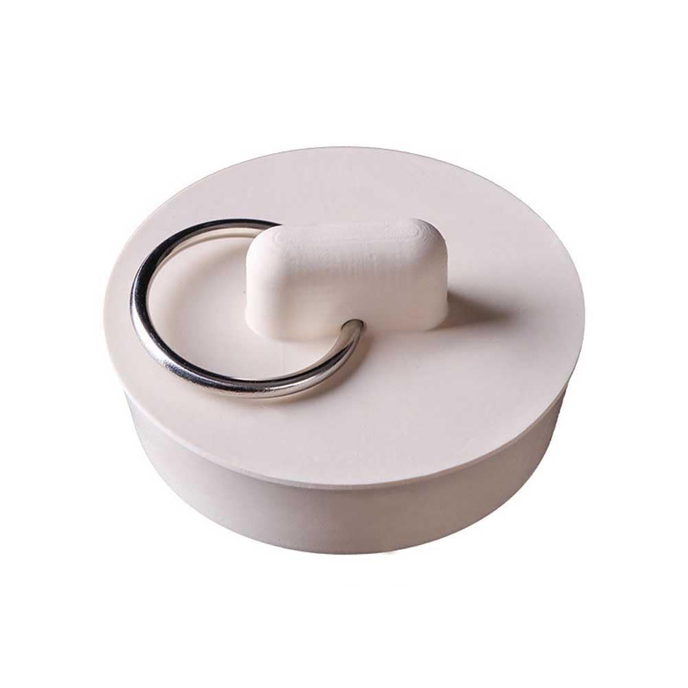 6 Pcs Rubber Sink Stopper White Bathtub Drain Stopper Kitchen Drain Plug with Pull Ring for Laundry Kitchen Washroom Bathroom Bathtub Sink, 6 Sizes