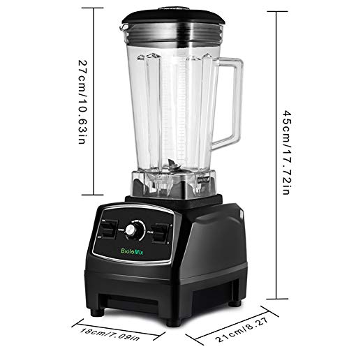 Countertop Blender Professional Commercial Mixer Blender 70oz with 2200 Watt Base,Total Crushing Technology for Smoothies, Ice and Frozen Fruit (Black)