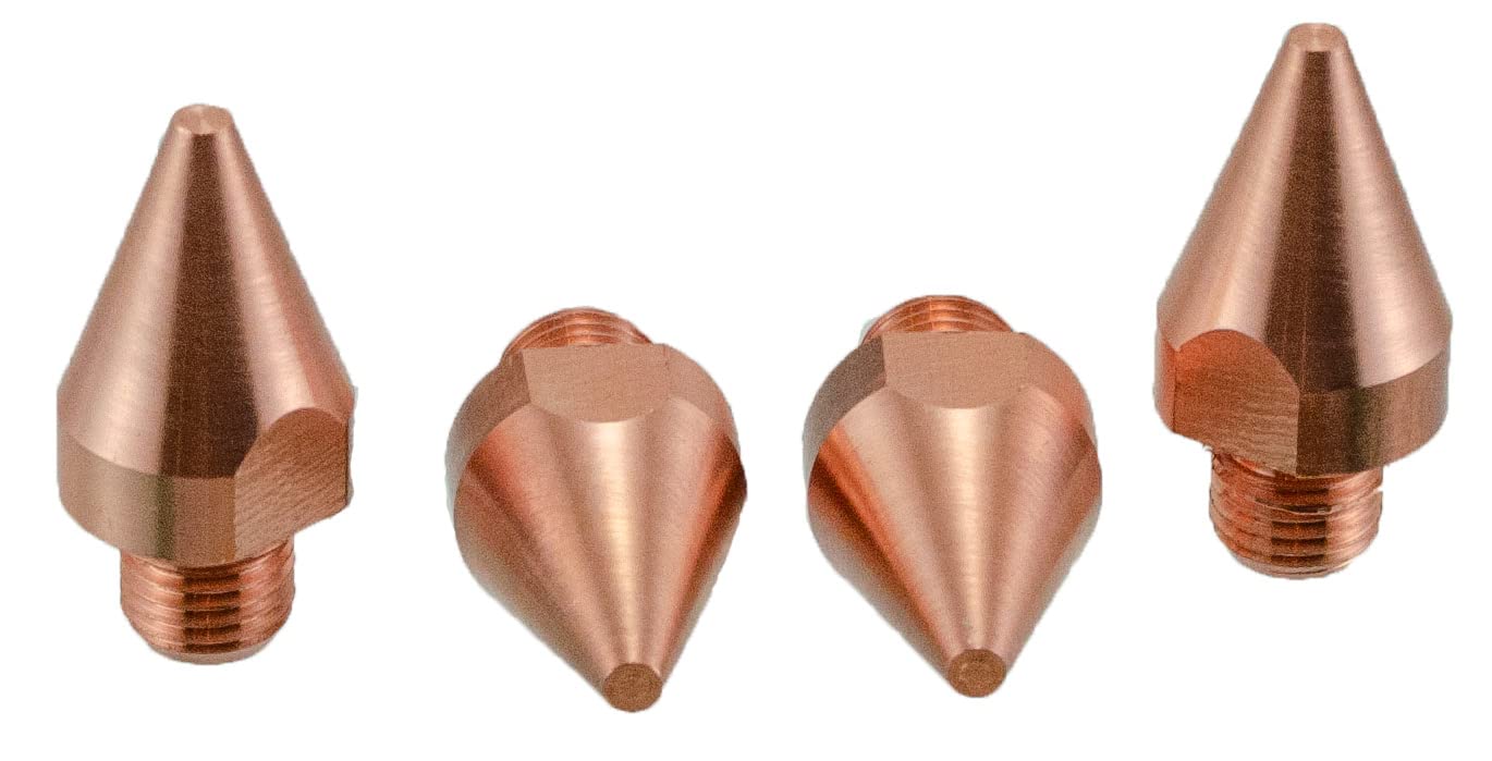 2 Pr Spot Welder 1/8"Tips 476-040211-125 fits Miller Style Welding Tongs - 3/8-24 Thread