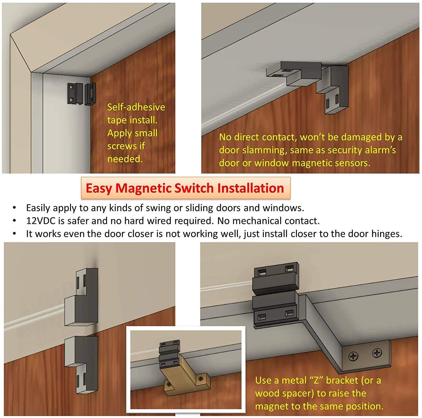 Awoco 36" Elegant 2 Speeds 900 CFM Unheated Indoor Air Curtain with an Easy-Install Magnetic Door Switch