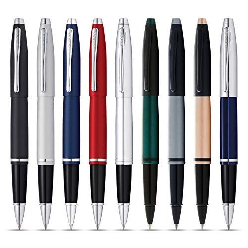 Cross Calais Refillable Gel Ink Rollerball Pen, Medium Rollerball, Includes Premium Gift Box - Matte Metallic Crimson