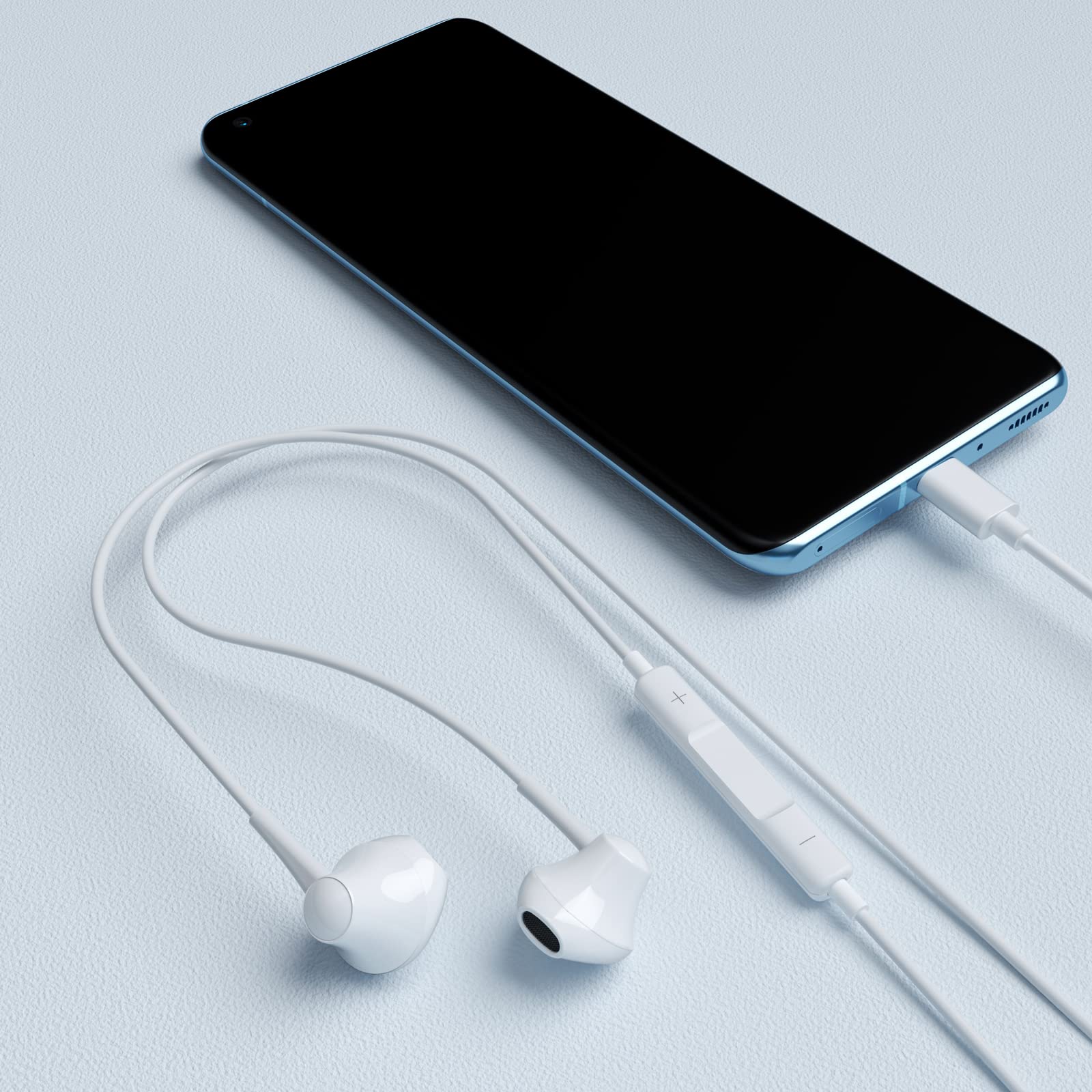 2 Pack USB C Headphones Earbuds, Type C Wired Earphones with Microphone & Remote Control Noise Cancelling in-Ear Headset for Samsung Galaxy W24 S23 S22 S21, Note 20, Google Pixel 7 6 and More