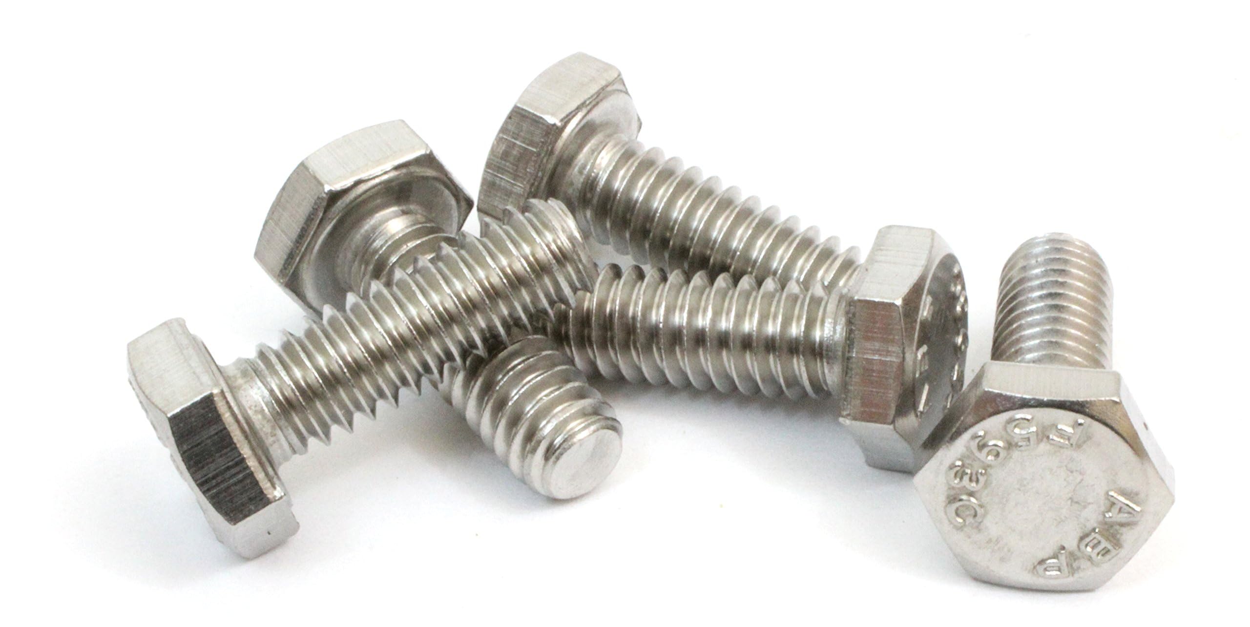 Bolt Dropper 1/4" x 3/4" Stainless Steel Hex Bolts, (100pcs), 18-8 (304) S/S, by Bolt Dropper.
