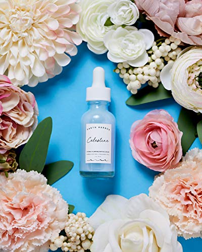 Earth Harbor | CELESTINE Hydra-Plumping Peptide Serum - Skin Elasticity & Replenishing Nutrients | Hyaluronic Acid + Seaweed Peptides | Plant-Based & Certified Vegan |1 fl oz
