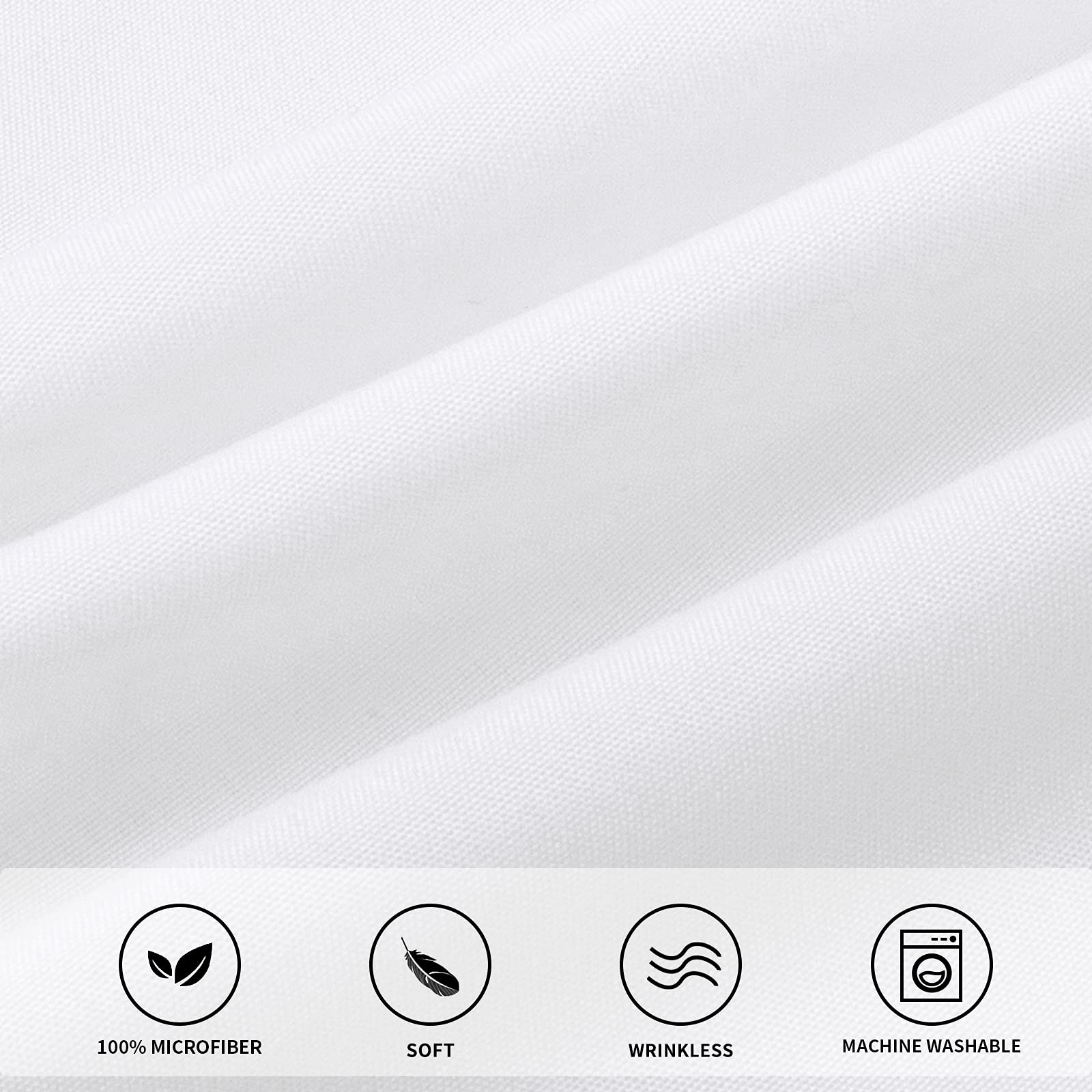 Easy-Going Bed Skirt for Queen or King Size Bed, 18 Inch Tailored Drop, Fitted with Adjustable Elastic Belt, Convenient to Use Without Lift The Mattress (Queen/King, White)
