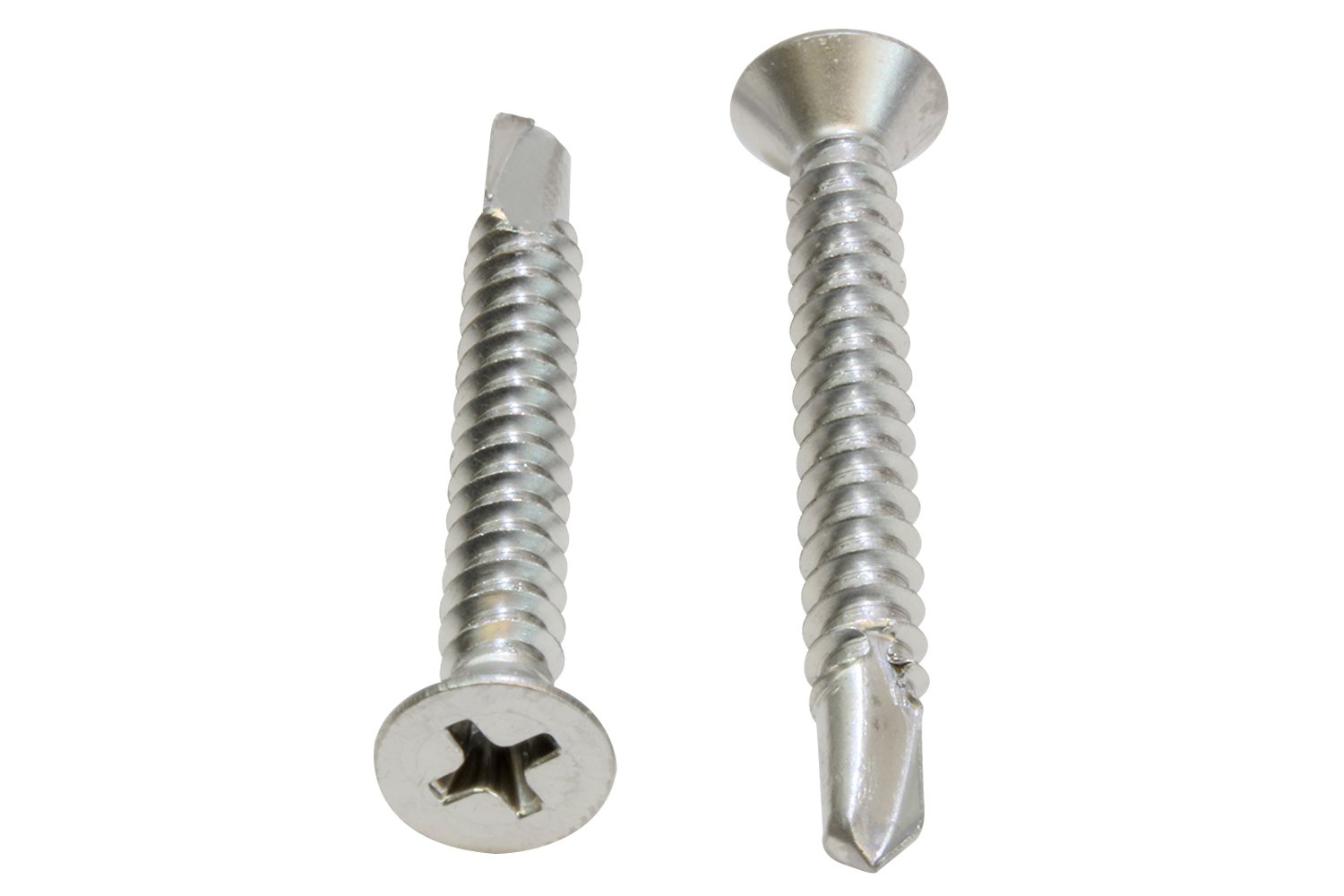 Bolt Dropper #10 X 1-1/2'' Stainless Flat Head Phillips Self Drilling Screw, (25 pc), 18-8 (304) Stainless Steel Screw by Bolt Dropper