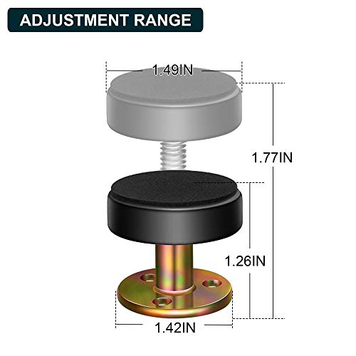 Krisler Adjustable Threaded Bed Frame Anti-Shake Tool for Bed, Headboard Stoppers, Bedside Headboards Prevent loosening Anti-Shake Fixer, Easy Install (30-44mm)