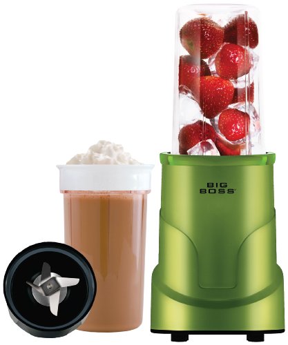 Big Boss 8993 4-Piece Personal Countertop Blender Mixing System, 300-watt, Green