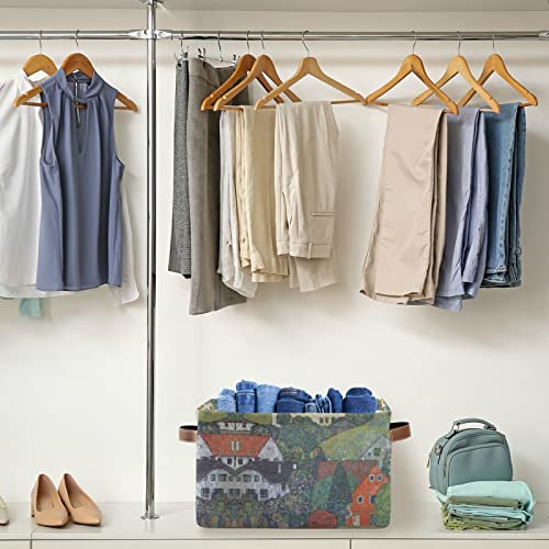 AHOMY Storage Basket Art Wall by Gustav Klimt Cube Storage Bins Organizer Bag with Handle 2-Pack