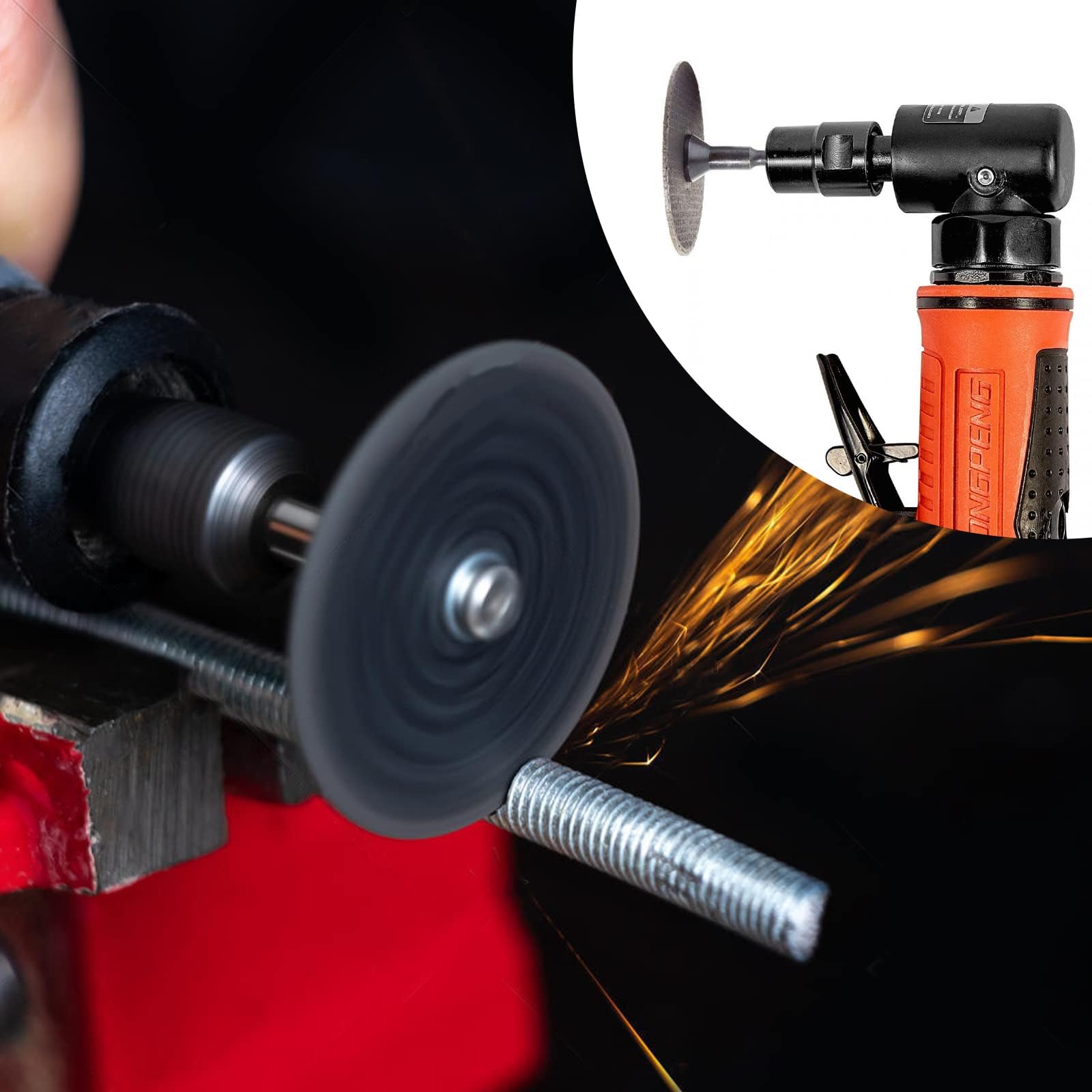 2 Set Mounting Mandrel for Cut-Off Wheels W/3/8" Arbor Hole, 1/4" Stem Shaft for Die Grinder Rotary Tool