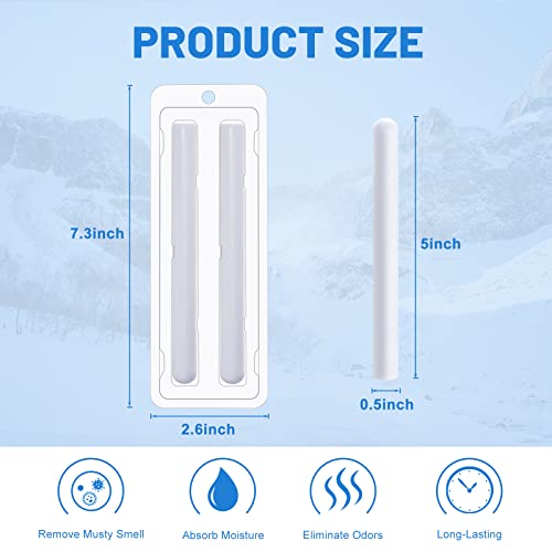 4 Pcs Drying Stick for Toys Drying Rod Stick Diatomite Stick Moisture Absorbing Stick Clean Water Absorption Rod Diatomaceous Earth Desiccant for Home Laundry, White (Basic Style, 5.7 x 0.5 Inch)