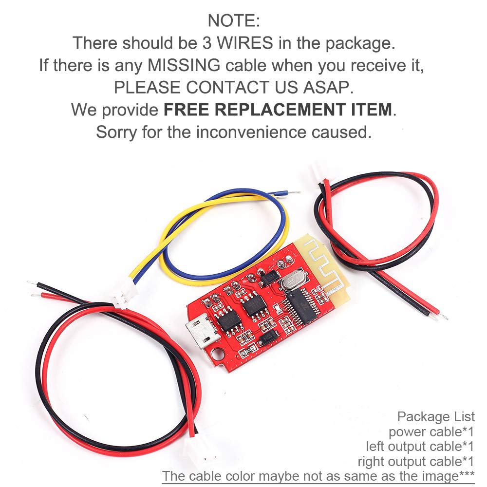 Audio Amplifier Board, Icstation Ḅḷụẹ-ṭọọṭḥ-Compatible Stereo Audio Amplifier Module 2x5W BT 5.0 Mini Amplifier Board 3.7V 5V for DIY Speakers