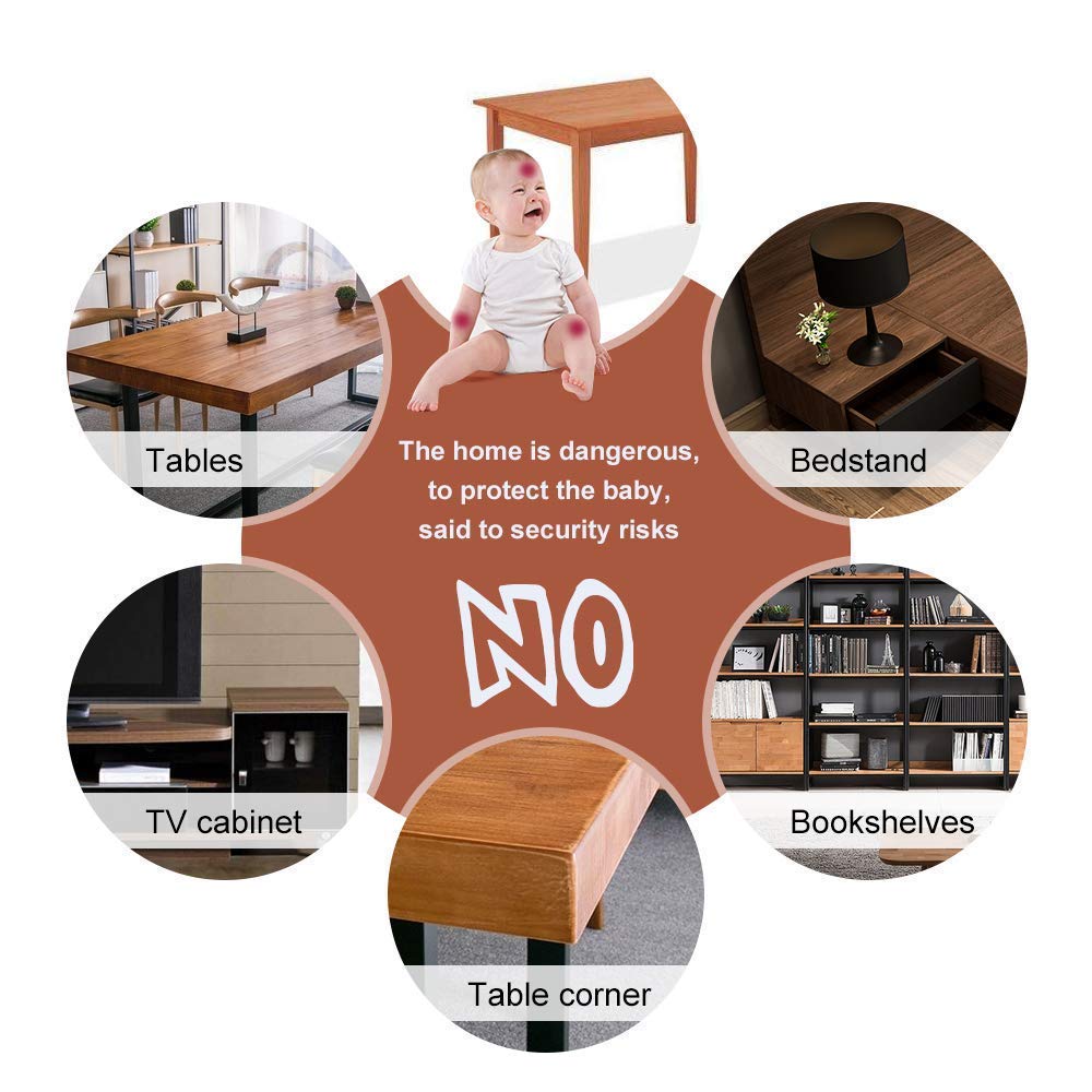 Eoney Corner Guards | Corner Protectors for Baby Safety | Furniture Table Safety Bumper | with 3M Tape(10 Pack) (Beige)