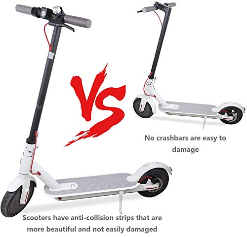 Stormytime Anti-Collision Strip Replacement for Xiaomi M365 / Pro Ninebot ES Max G30 Gotrax Electric Scooter Parts, Prevent Scooter from Friction Damage Bumper Protective (White)