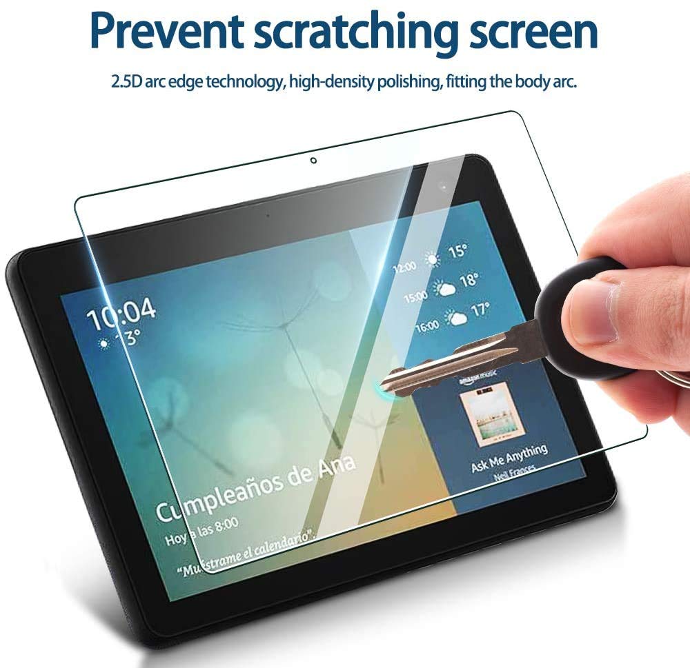 Epicgadget [2 Pack] Glass Screen Protector for Amazon Echo Show 10 (3rd Gen) 10.1", Ultra HD Clear Anti Scratch 9H Hardness Tempered Glass Screen Film