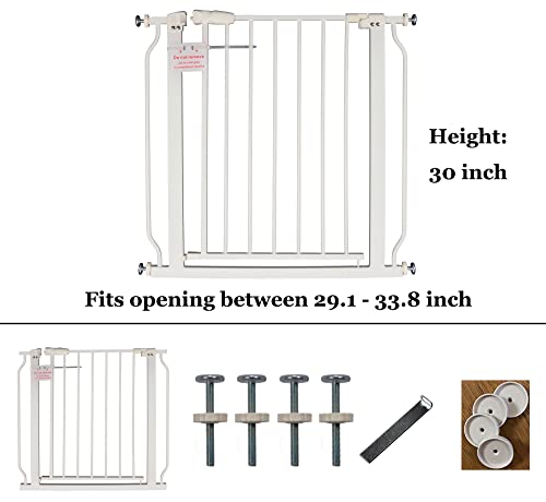 BalanceFrom Easy Walk-Thru Safety Gate for Doorways and Stairways with Auto-Close/Hold-Open Features, Multiple Sizes,White