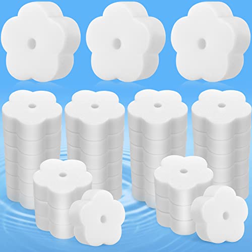 40 Pcs Hot Tub Sponge Spa Cleaning Sponges for Hot Tub Oil Absorbing Sponge Cleaning Scum Absorber for Spa, Bathtub and Swimming Pool to Soak up Oils Hot Tub Accessories(Floret Style)