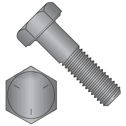 Newport Fasteners Hex Bolts, Grade 5 Plain Finish, 1 1/4"-12 x 6 (Quantity: 1 pcs) Partially Threaded UNF Thread (Thread Size: 1 1/4") x (Length: 6")