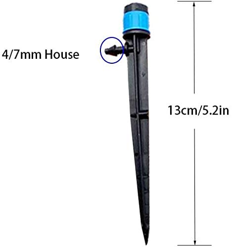Qixivcom 60 Pack Adjustable Irrigation Drippers Drip Emitters Micro Spray for 4/7mm Drip Tube 360 Degree Full Circle Pattern Water Flow Drip Irrigation System Drip Emitters for Herbs Garden Vegetable