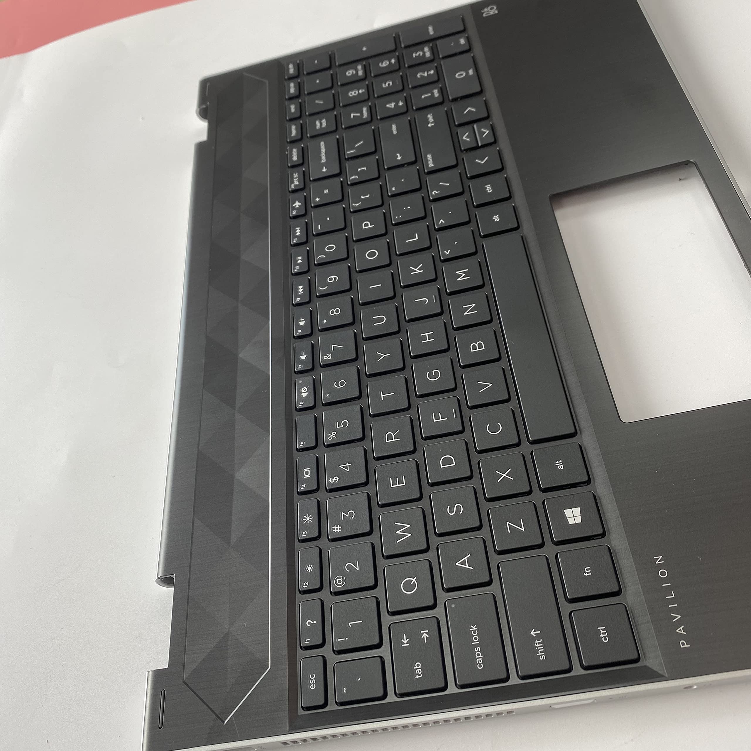 Replacement for HP Pavilion X360 15T-CR000 15T-CR 15 CR 15-CR0051OD Laptop Upper Case Palmrest Keyboard Assembly Part l20848-001 4600EH0E000 Top Cover Black