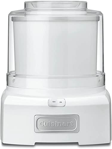Cuisinart Ice Cream Maker Machine, 1.5 Quart Sorbet, Frozen Yogurt Maker, Double Insulated, White, ICE-21P1 & Chef's Classic 9-Inch Nonstick Bakeware Deep-Dish Pie Pan