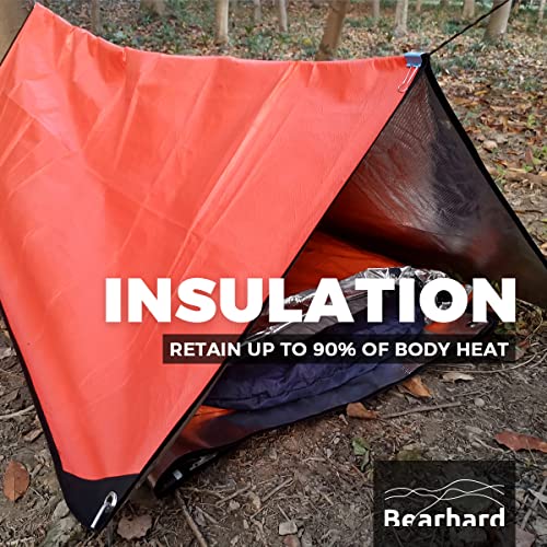 Bearhard 3.0 Heavy Duty Emergency Blanket, Emergency Tarp, Insulated Blanket, Thermal Waterproof Survival Space Blanket for Hiking, Camping