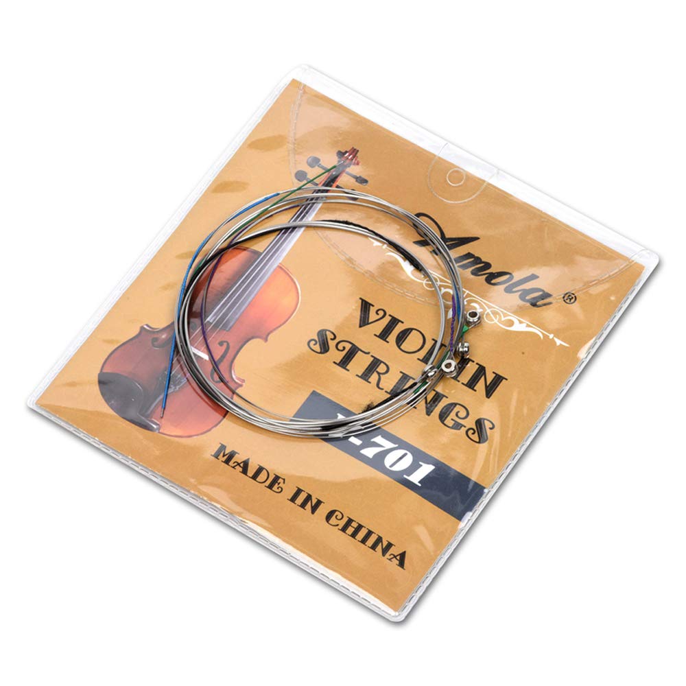 5 Sets Replacement Stainless Steel 3/4 4/4 Size Fiddle String Violin Strings E A D G