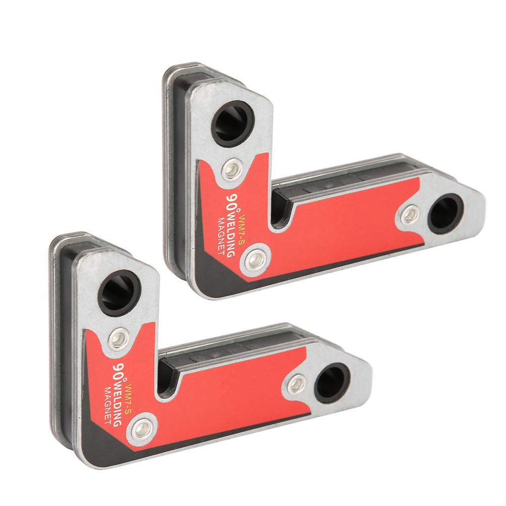 2pcs Magnetic Welding Holder, Strong Magnetic Welding Positioner Welding Magnet Arrows Welder Holder Support 30 60 90 Angles for Soldering, Marking Off, Pipe Installation