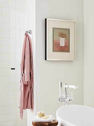 Amerock BH36050PN | Polished Nickel Double Robe Hook | 2-15/16 in. (75 mm) Length Towel Holder | Davenport | Towel Hook for Bathroom | Bathroom Hardware | Bath Accessories