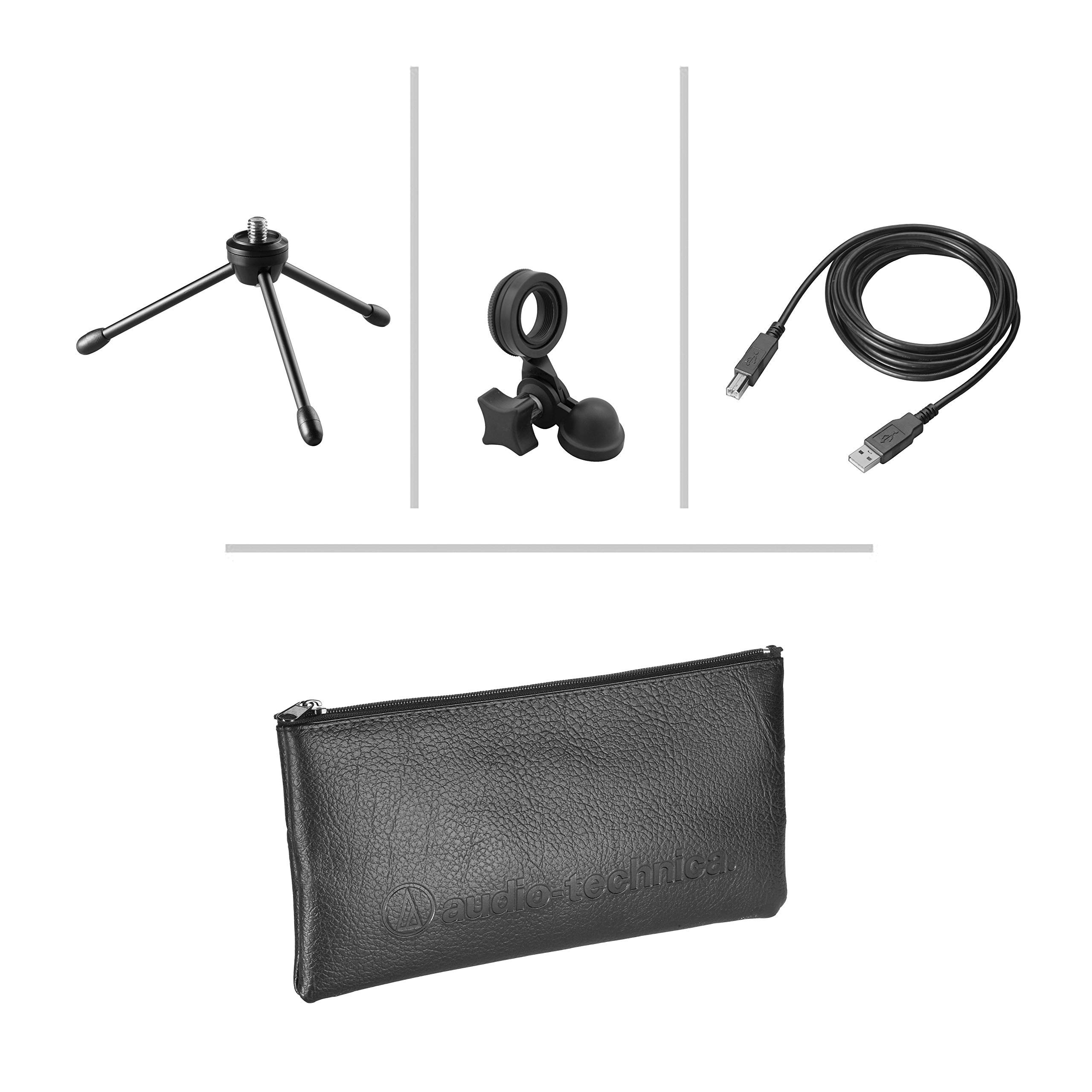 Audio-Technica AT2020USB+PK Vocal Microphone Pack for Streaming/Podcasting (Renewed)