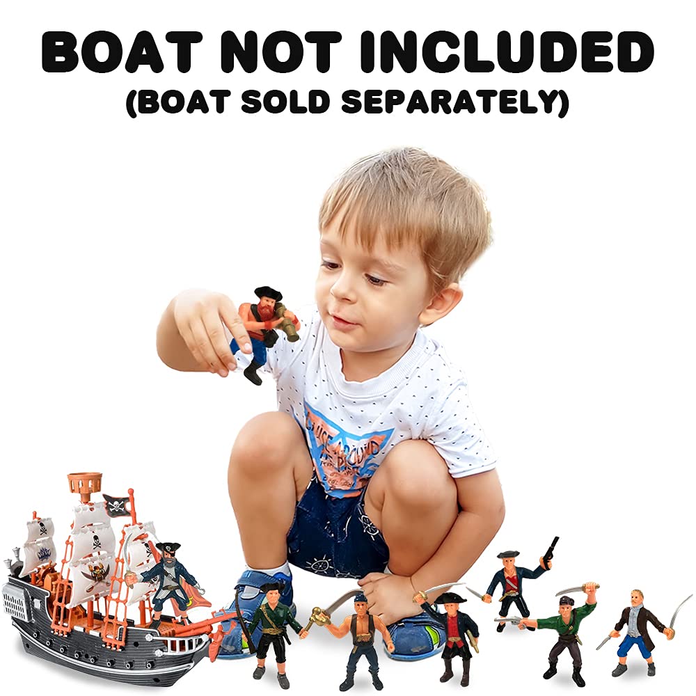 ArtCreativity Pirate Action Figure Playset, Set of 8 Legendary Plastic Figures in Assorted Poses, Cool Pirate Toy Set for Kids, Great Birthday Gift Idea for Boys and Girls