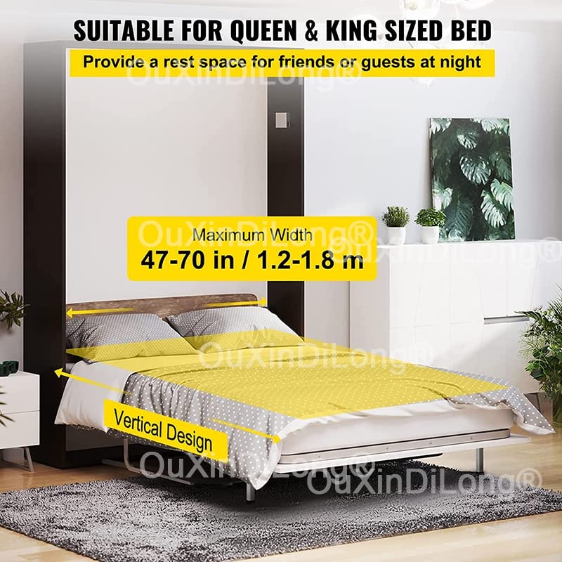 1Set Vertical Murphy Wall Bed Springs Mechanism Hardware Kit for Full Size Queen Size Twin Size King Size Horizontal Mounting