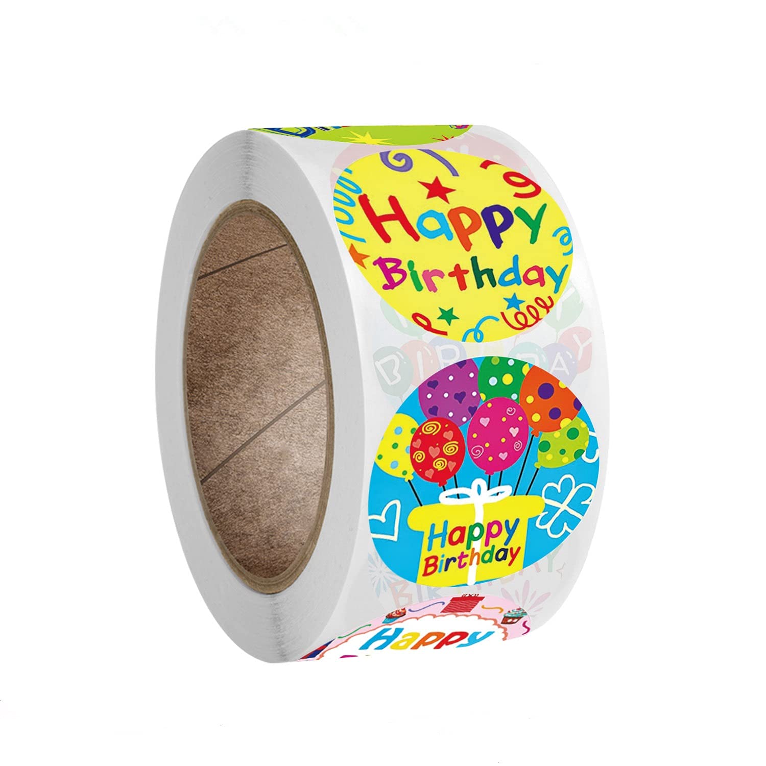 Pink Forest Happy Birthday Stickers ,Celebrate Birthday Pattern Round Decorative Sealing Stickers Labels for Adults Kids Birthday Party Home Classroom Decorations