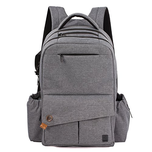 ALLCAMP OUTDOOR GEAR diaper bag XXX-Large capacity SUPPORT ANY BABY STROLLER with changing pad, 26L (X-Grey)