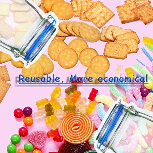 laffeya Candy Nut Bag, 24pcs Mason Jar Bag, Reusable Zipper Bags, Fresh Bags, Leakproof Snacks Sealed Storage Bags, Food Saver Bags