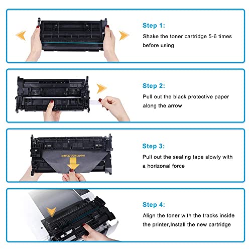 Cool Toner Compatible Toner Cartridge Replacement for HP 80A CF280A 80X CF280X Laserjet Pro 400 M401n MFP M425dn M401dne M401dn M401dw M425dw Laserjet Pro 400 Toner M401 M425 Printer (Black, 4-Pack)