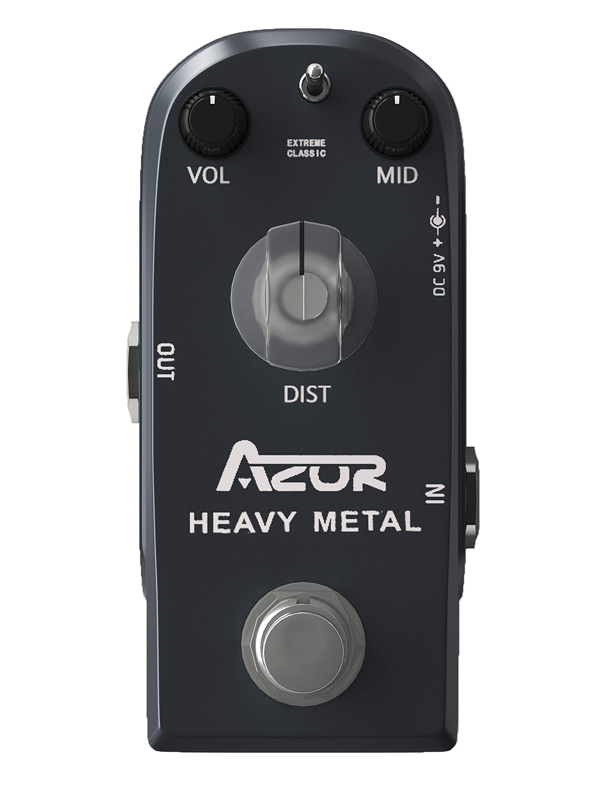 AZOR Pedal Power Adapter with Heavy Metal Distortion Guitar Effects Pedal 3 Modes Controls